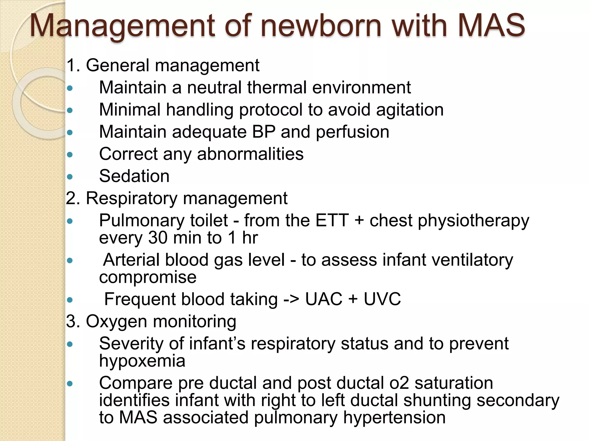 Meconium aspiration syndrome | PPTX