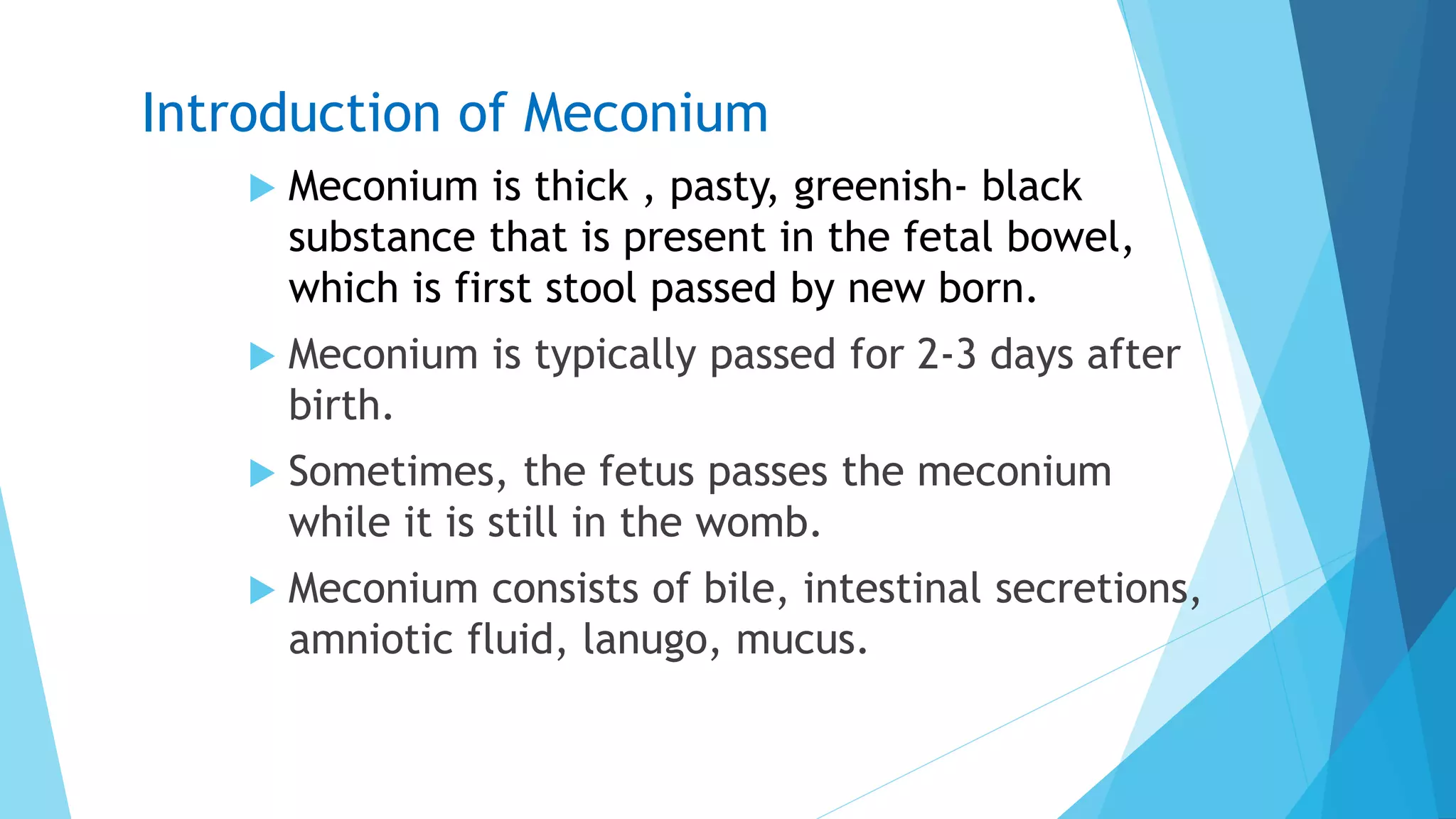 Meconium aspiration syndrome | PPTX