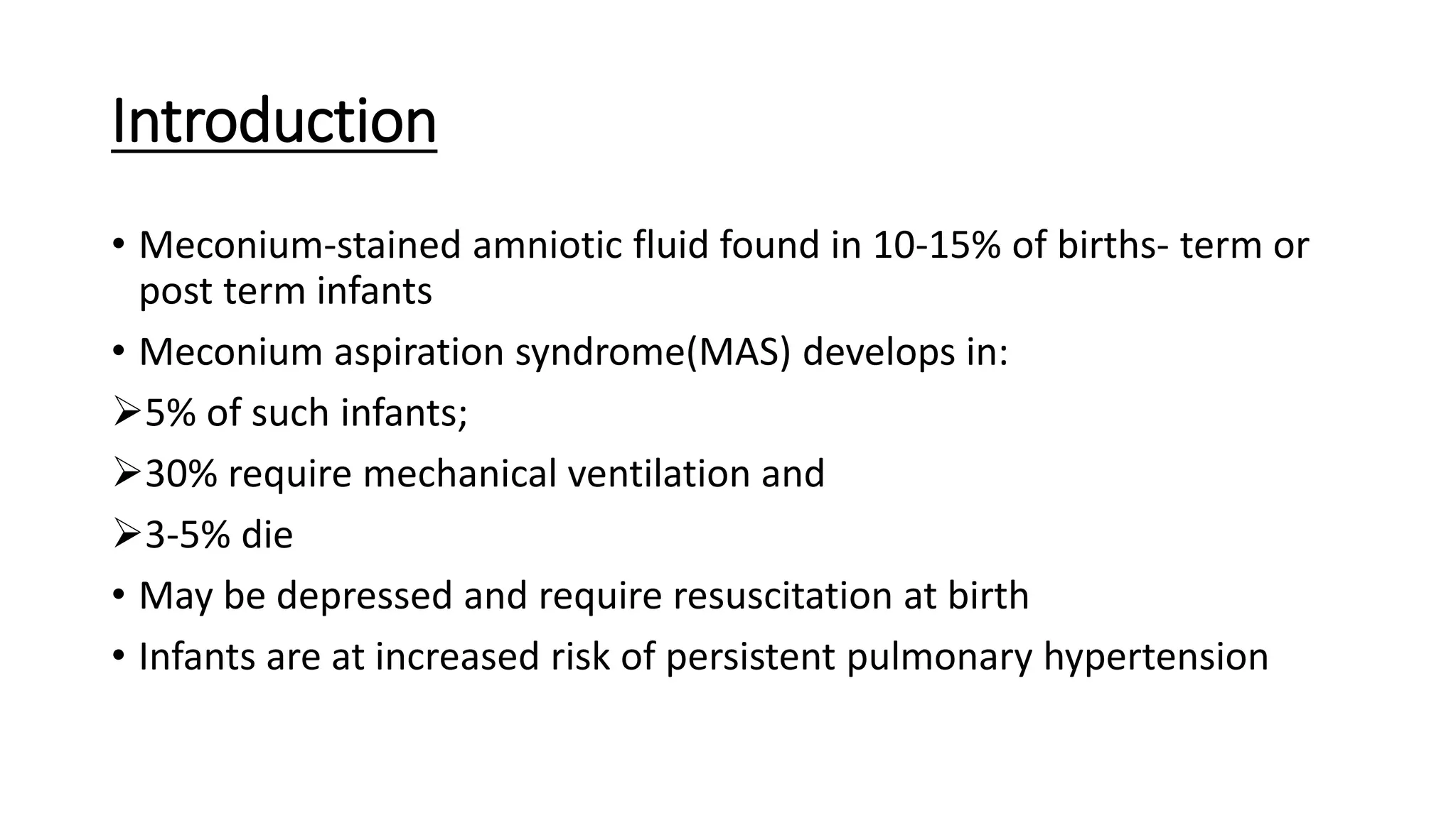 Meconium aspiration syndrome | PPTX