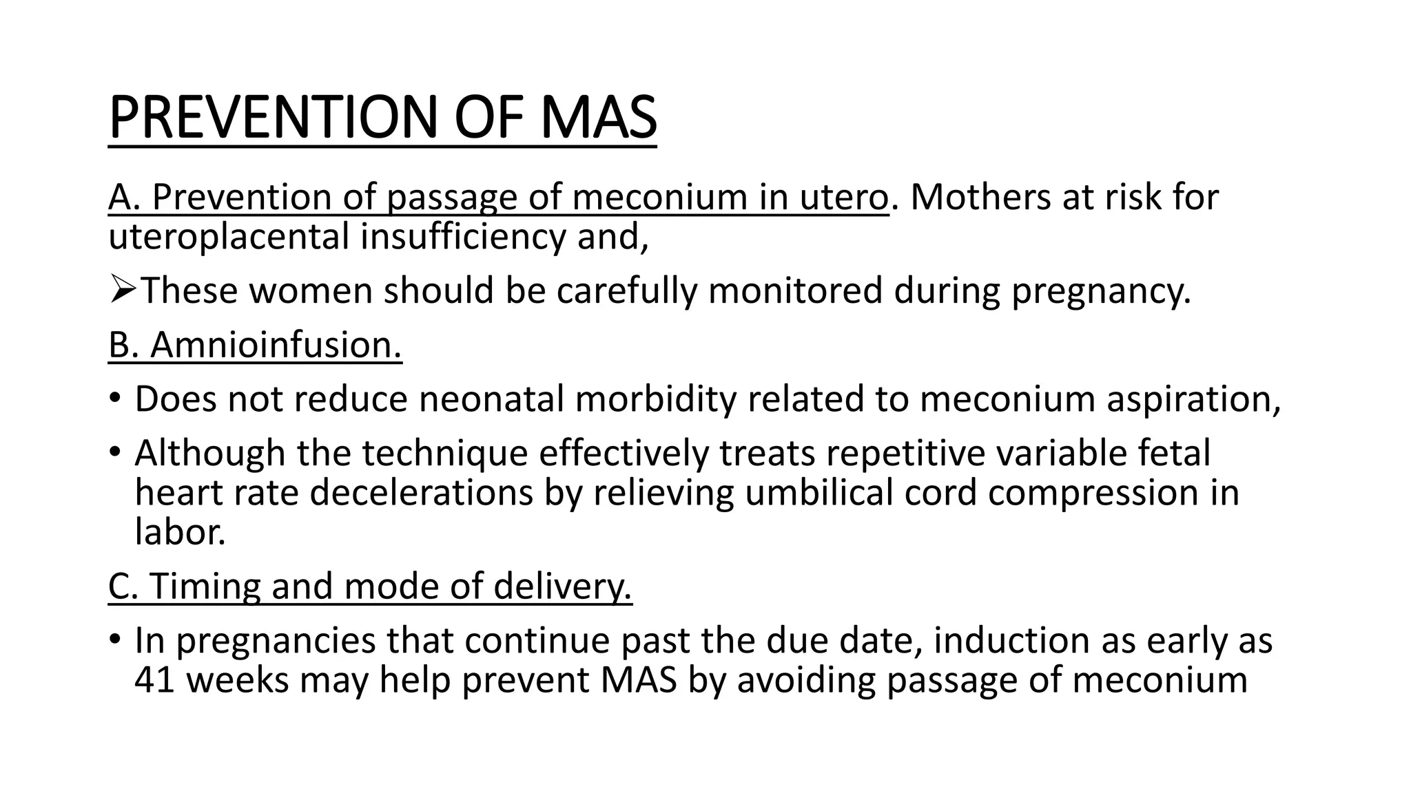 Meconium aspiration syndrome | PPTX