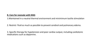 Meconium aspiration syndrome | PPTX
