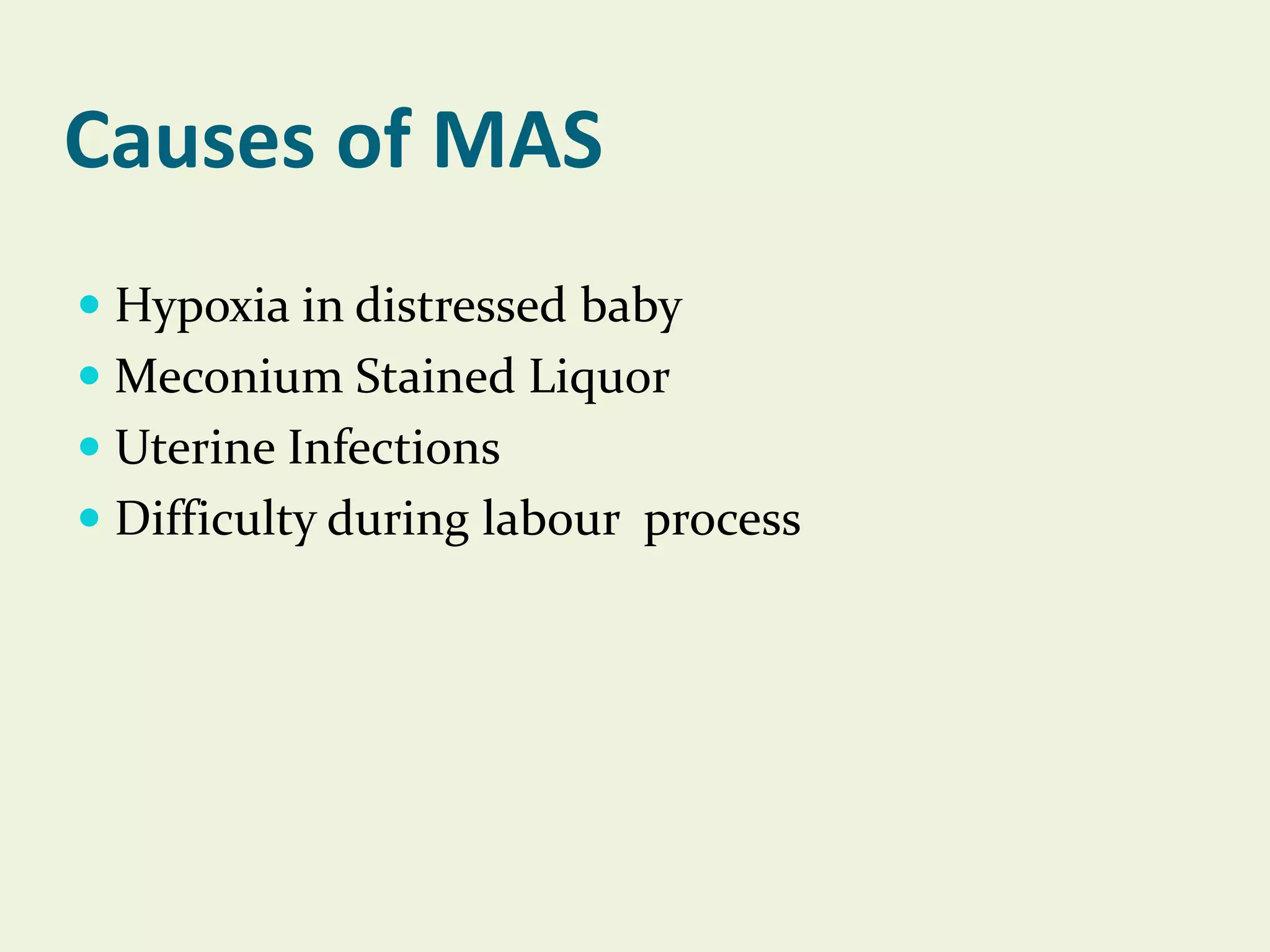 Meconium Aspiration Syndrome | PPTX