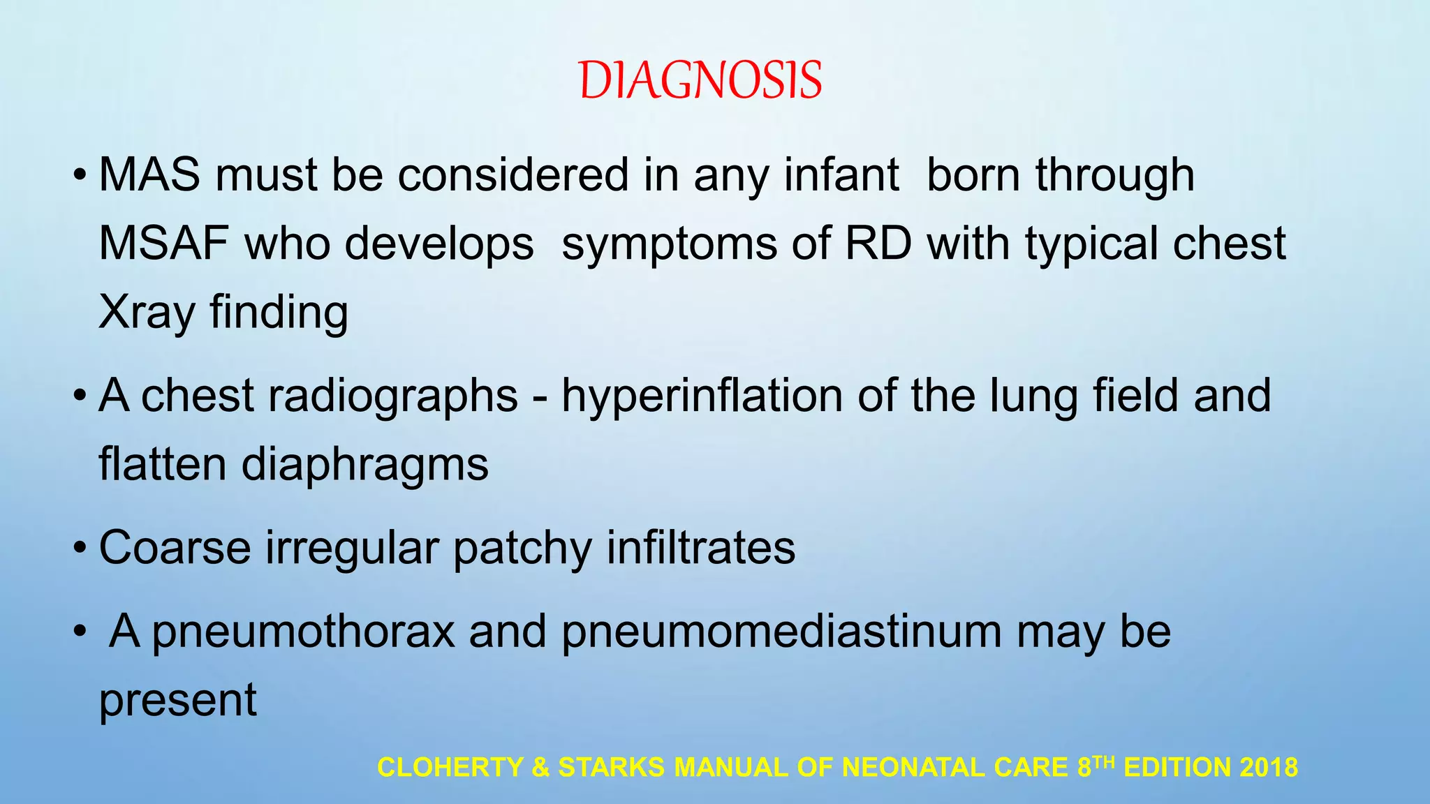 Meconium aspiration syndrome | PPTX