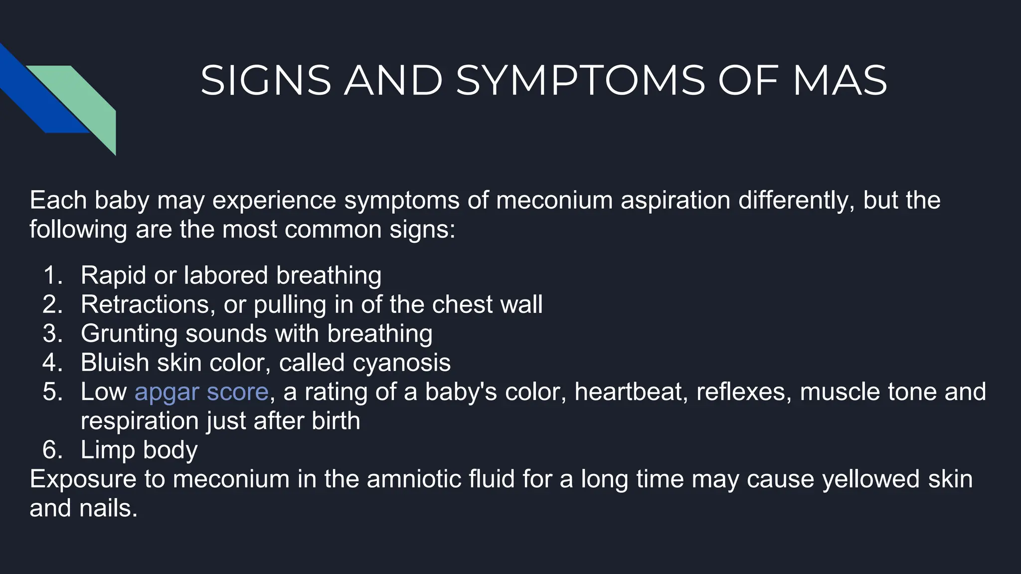 Meconium Aspiration Syndrome|MAS in neonates | PPTX