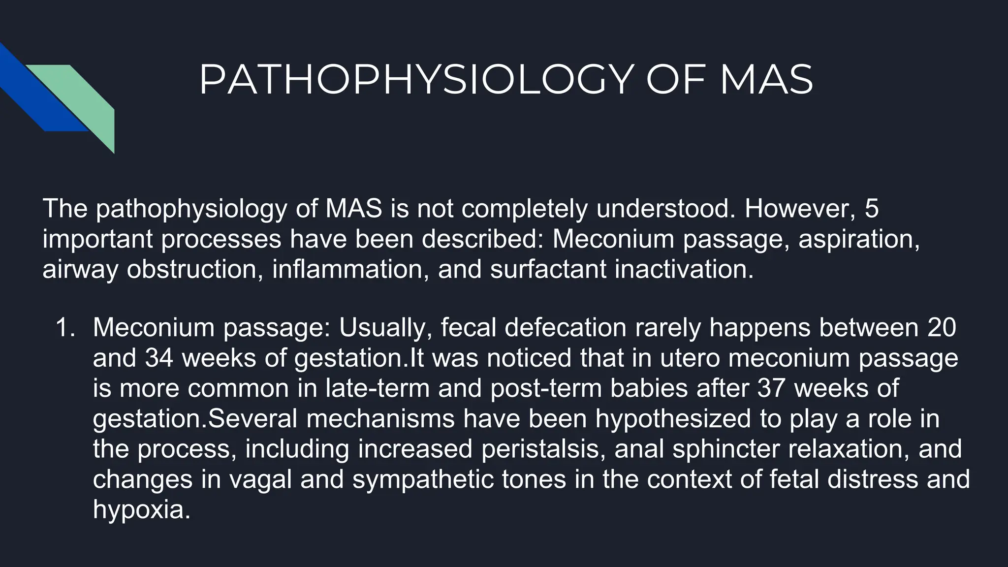 Meconium Aspiration Syndrome|MAS in neonates | PPTX