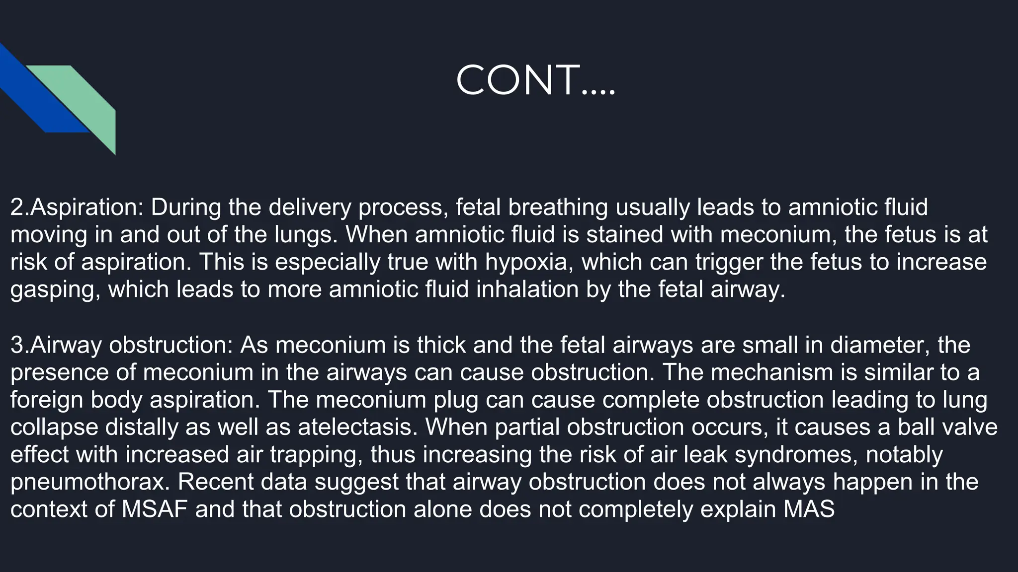 Meconium Aspiration Syndrome|MAS in neonates | PPTX