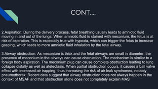 Meconium Aspiration Syndrome|MAS in neonates | PPTX