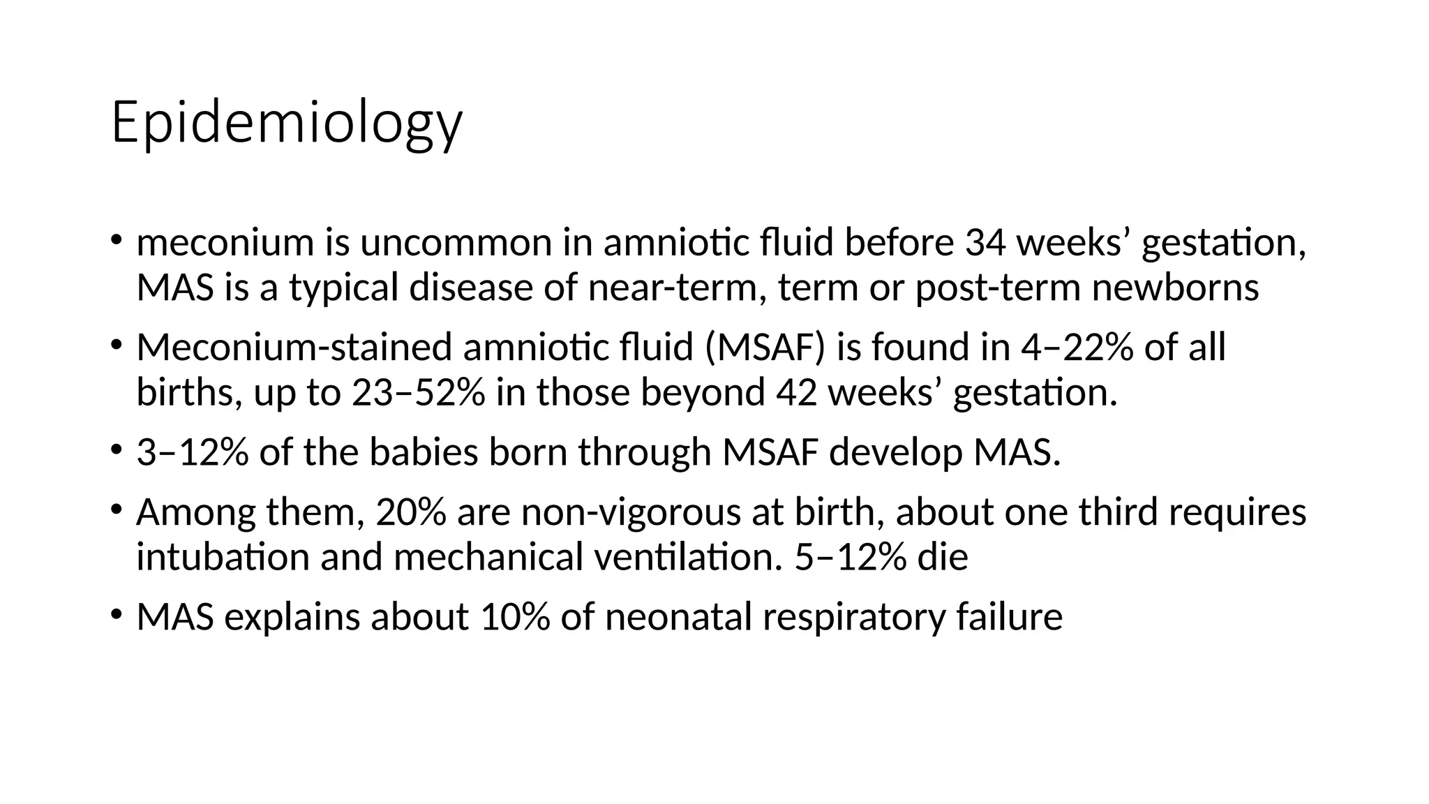 Meconium Aspiration Syndrome (MAS) is a clinical condition | PPTX