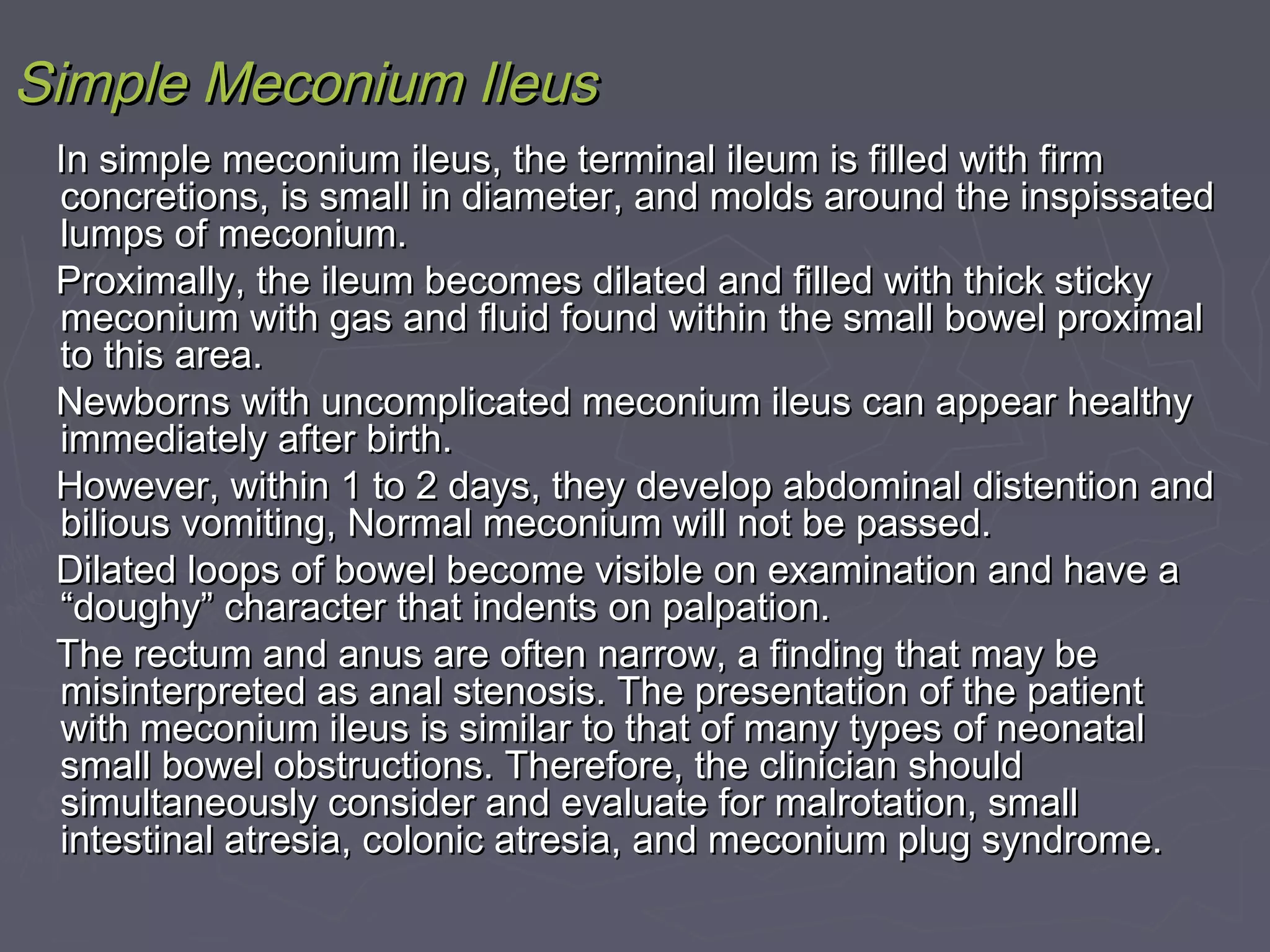 Meconium disease | PPT
