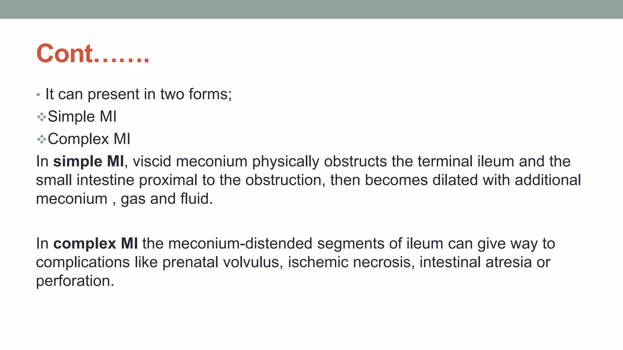 Meconium Ileus And Peritonitis Pptx