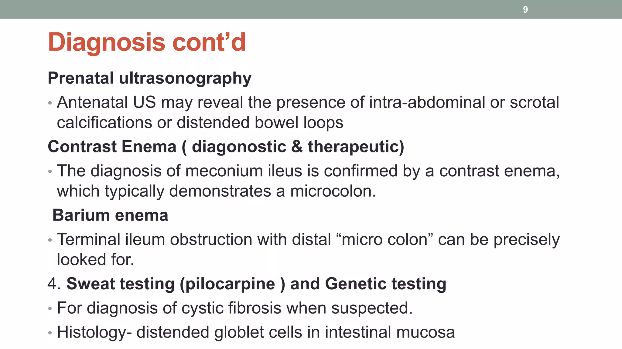 Meconium Ileus And Peritonitis Pptx