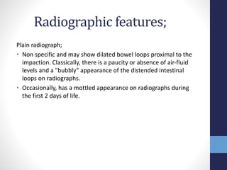 Meconium plug + Meconium ileus. Current overview | PPTX