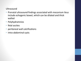 Meconium plug + Meconium ileus. Current overview | PPTX