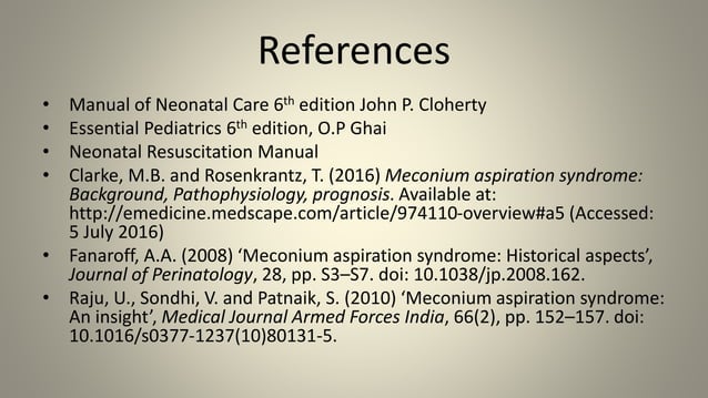 Meconium stained amniotic fluid aspiration syndrome | PPTX | Pregnancy ...