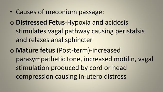 Meconium stained amniotic fluid aspiration syndrome | PPTX | Pregnancy ...