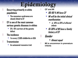 Meconium syndrome and short bowel syndrome | PPT