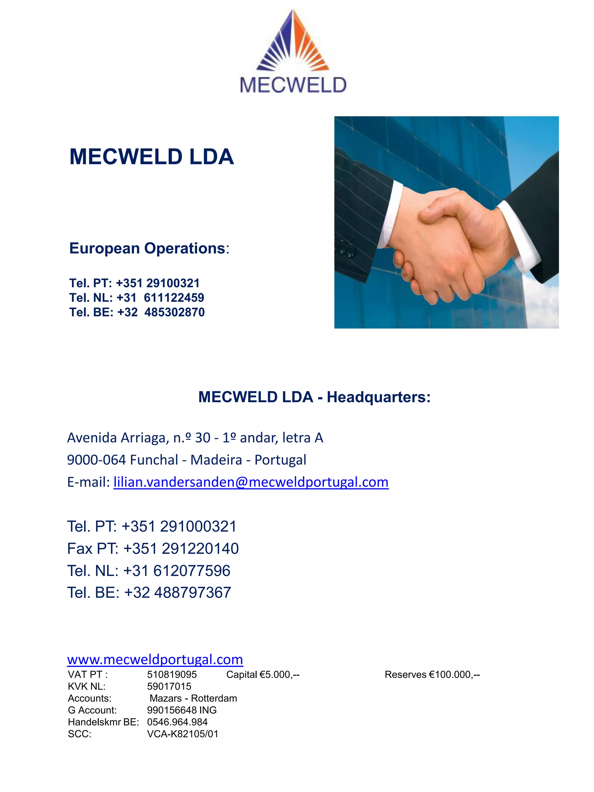Mecweld brochure 2014 | PDF