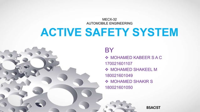Active safety systems | PPTX
