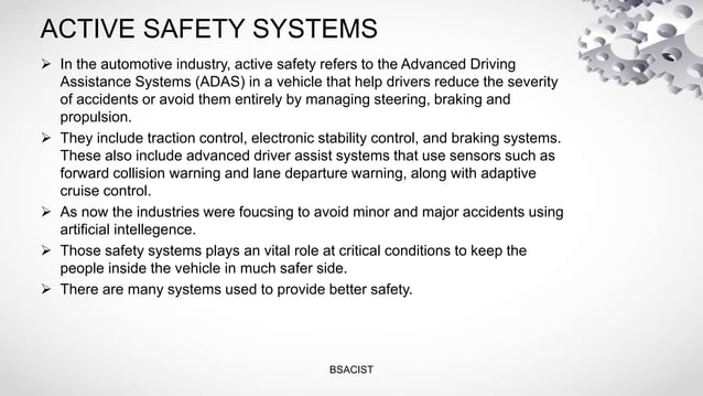 Active safety systems | PPTX