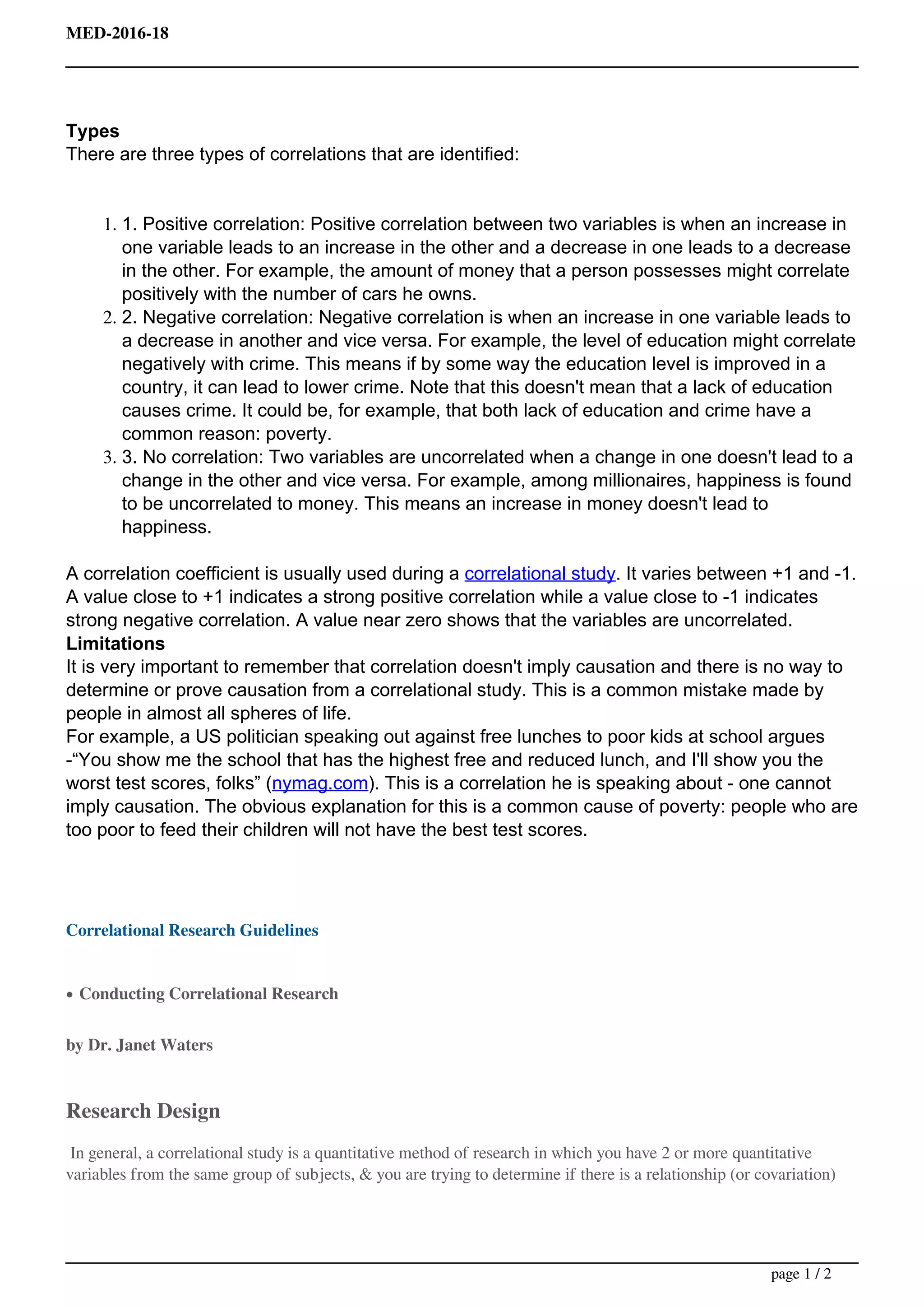 Correlational Study | PDF