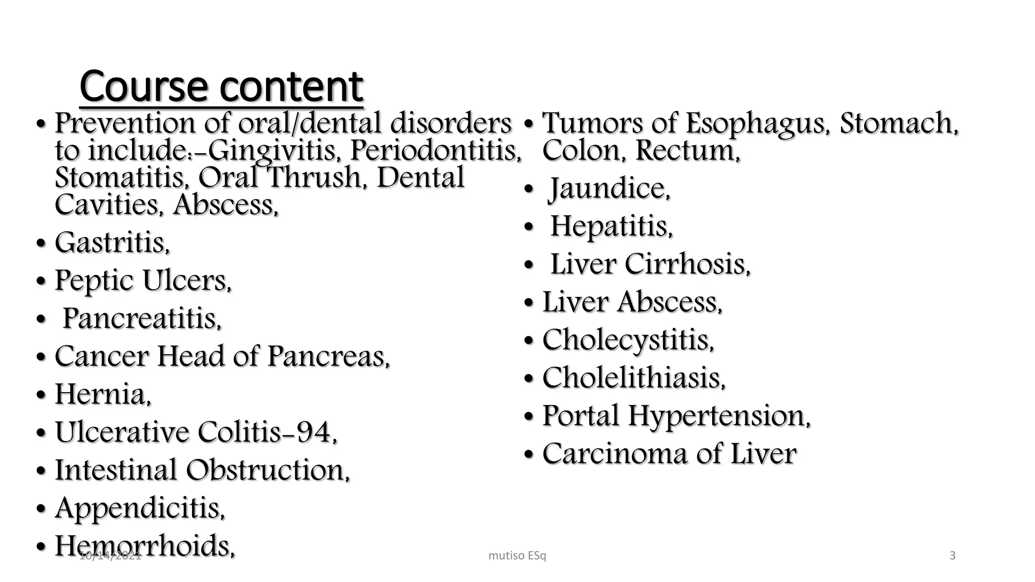 Med surg notes-git disorders | PPTX