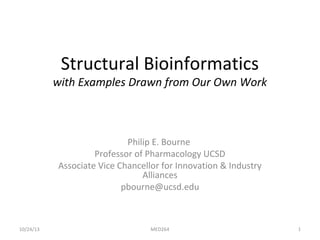 Med264 Structural Bioinformatics | PPT