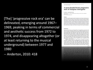 Med332 progressive rock lecture | PPT