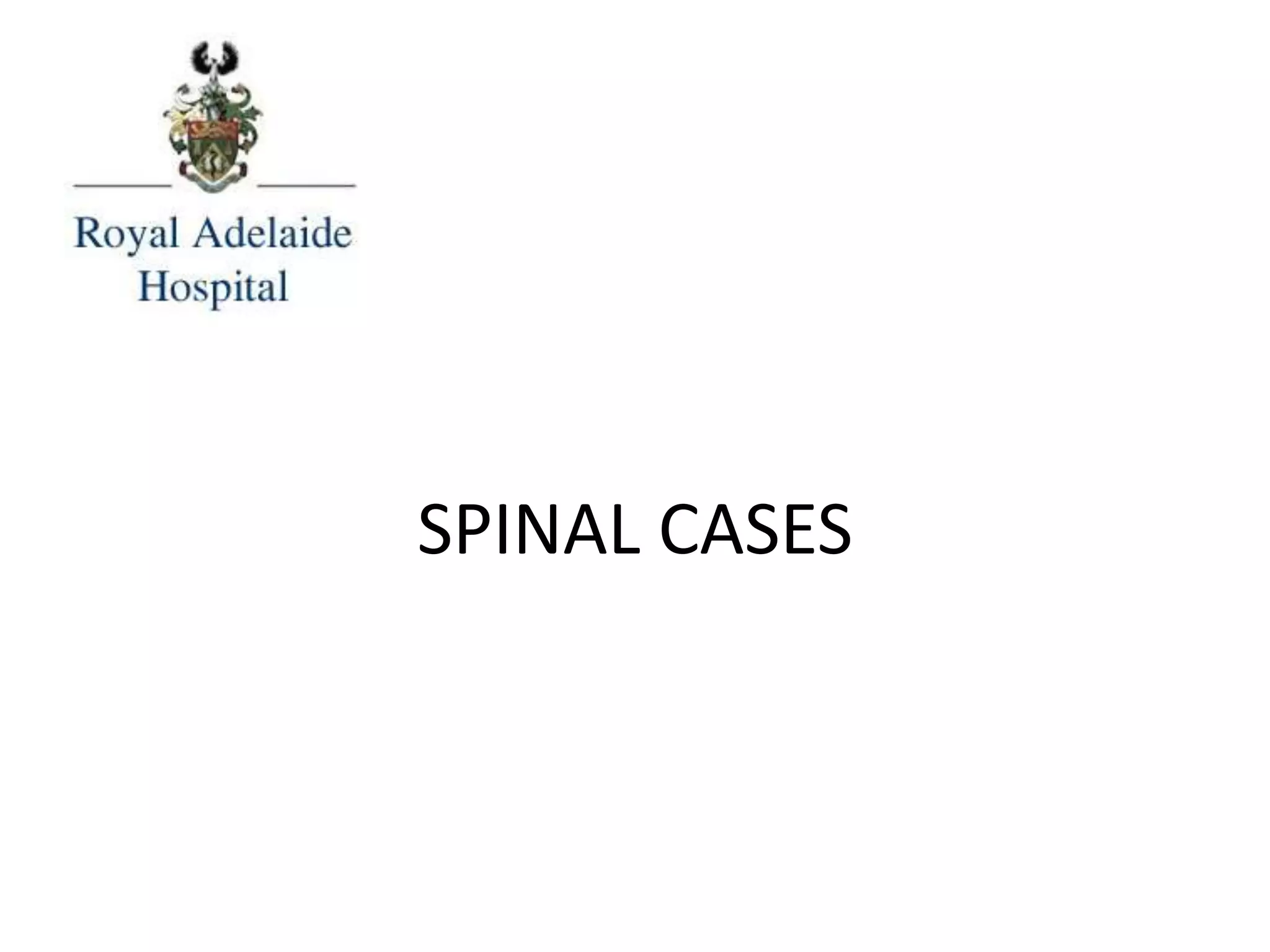 Med 4 ortho spinal cases | PPTX