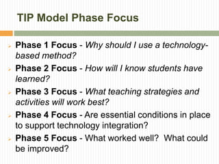 Meda5400TechnologyIntegrationPlanning(TIP)Model | PPTX