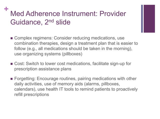 Medication Adherence Measure Update and Goals | PPT