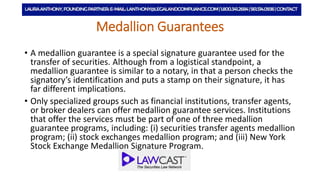 Medallion Guarantees | PPT