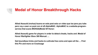 Medal of honor hacks pc | PPT