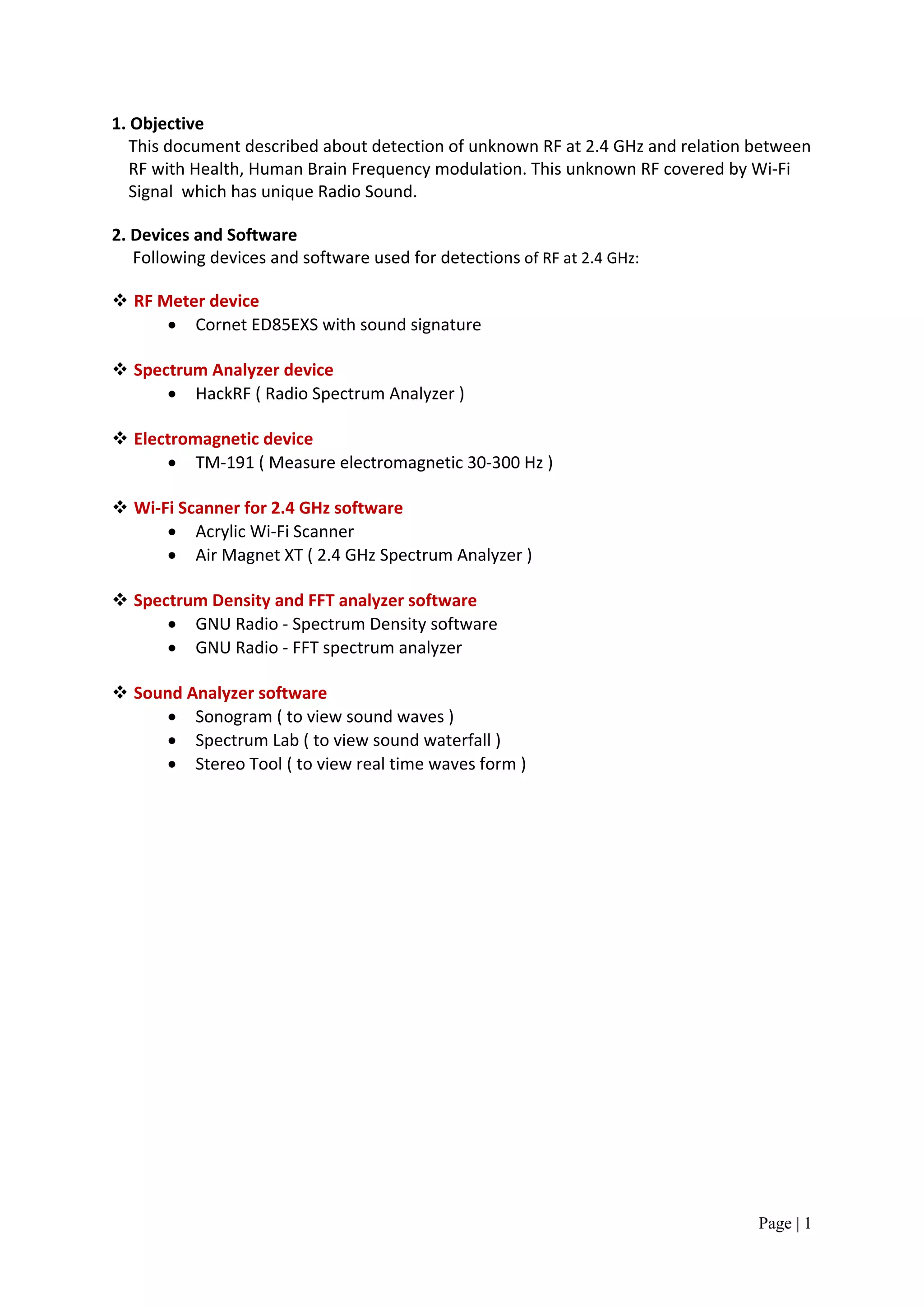 Detection of RF with Human Brain Frequency | PDF