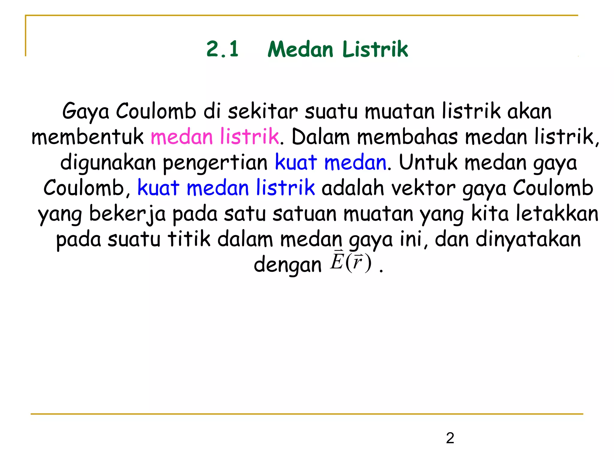 Medan listrik | PPT
