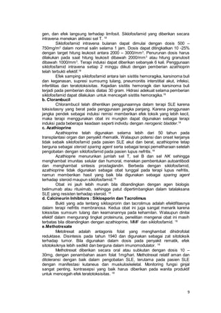 Penatalaksanaan Lupus Eritematosus Sistemik | DOCX