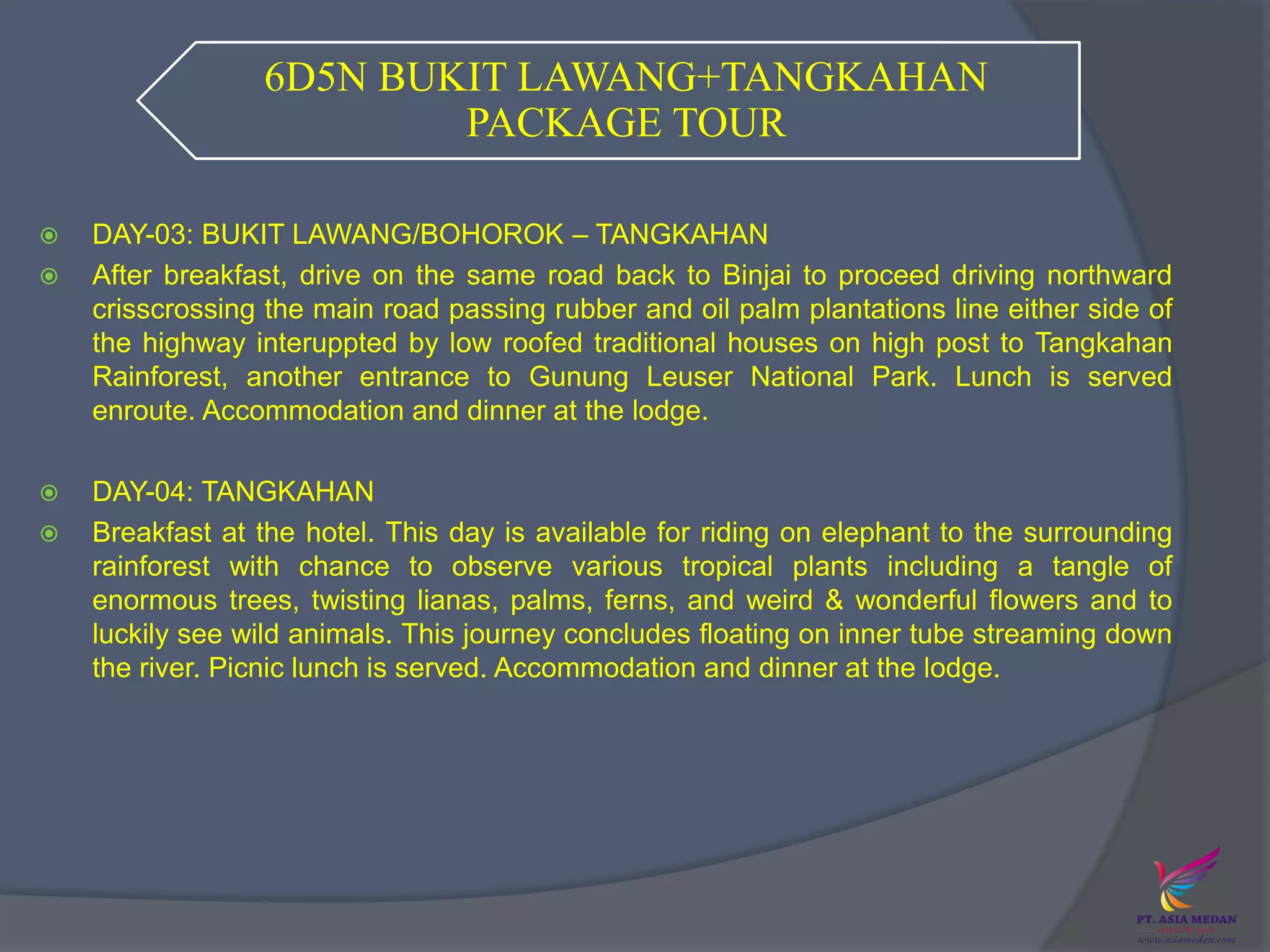 Medan tour package | PPTX