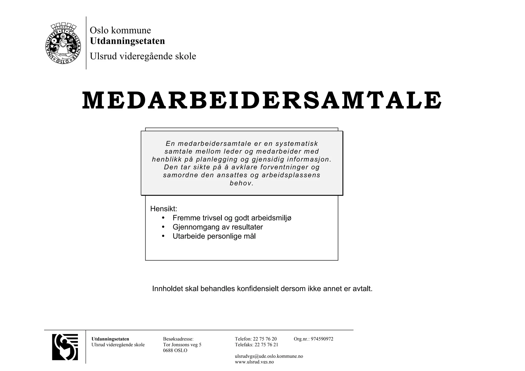 Medarbeidersamtaleskjema 2015 16 | PDF