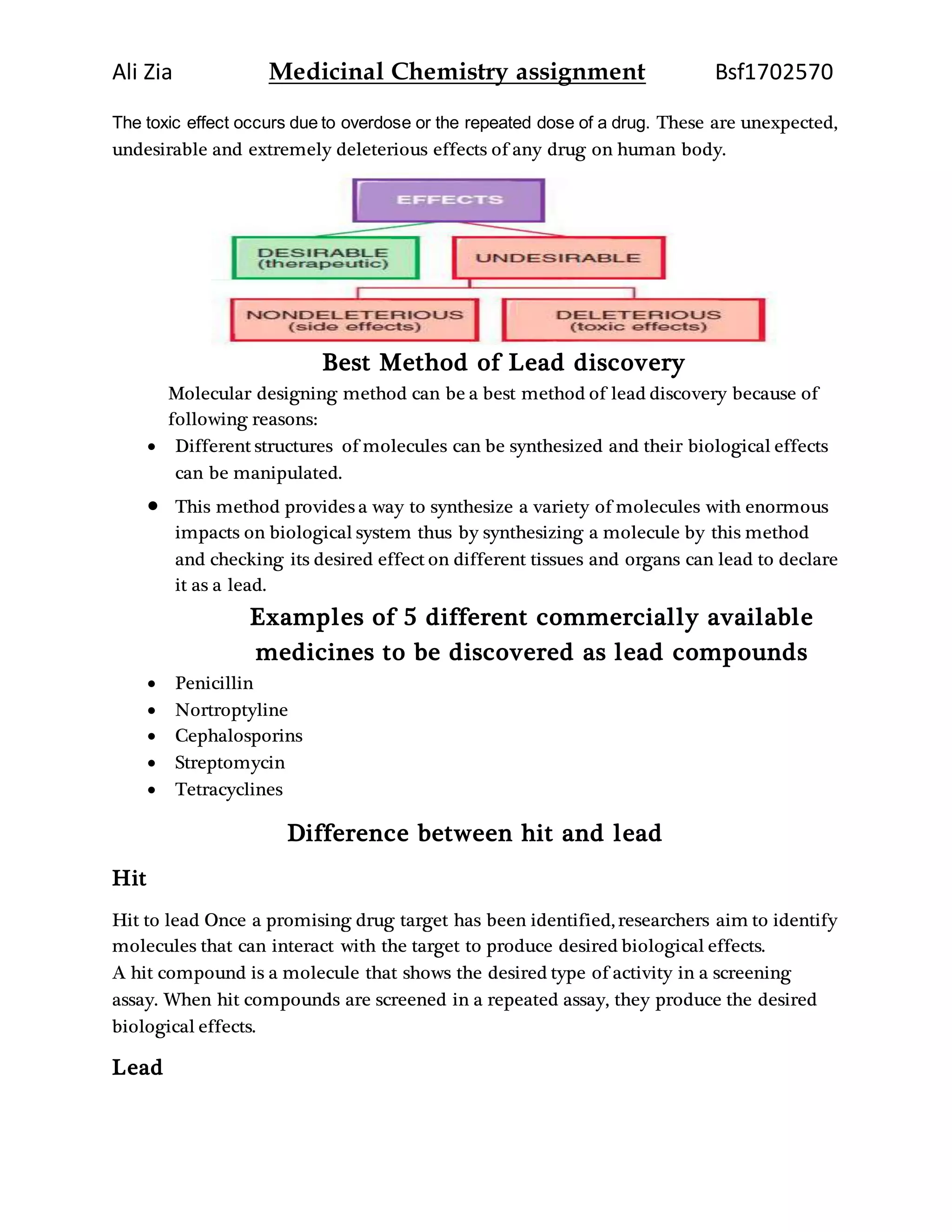 Medicinal chemistry | DOCX