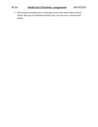 Medicinal chemistry | DOCX