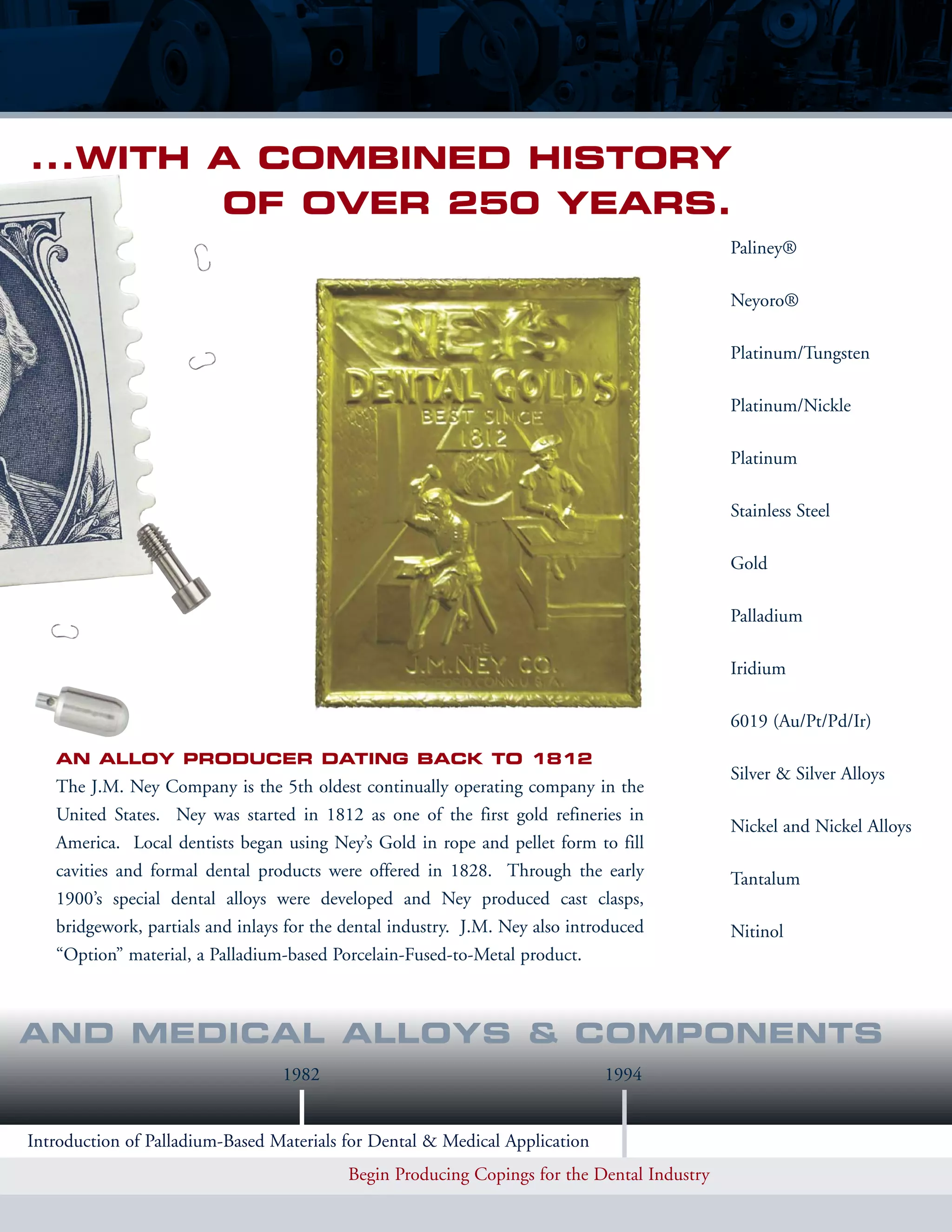 Deringer-Ney- PRODUCTS AND SERVICES FOR THE MEDICAL INDUSTRY | PDF