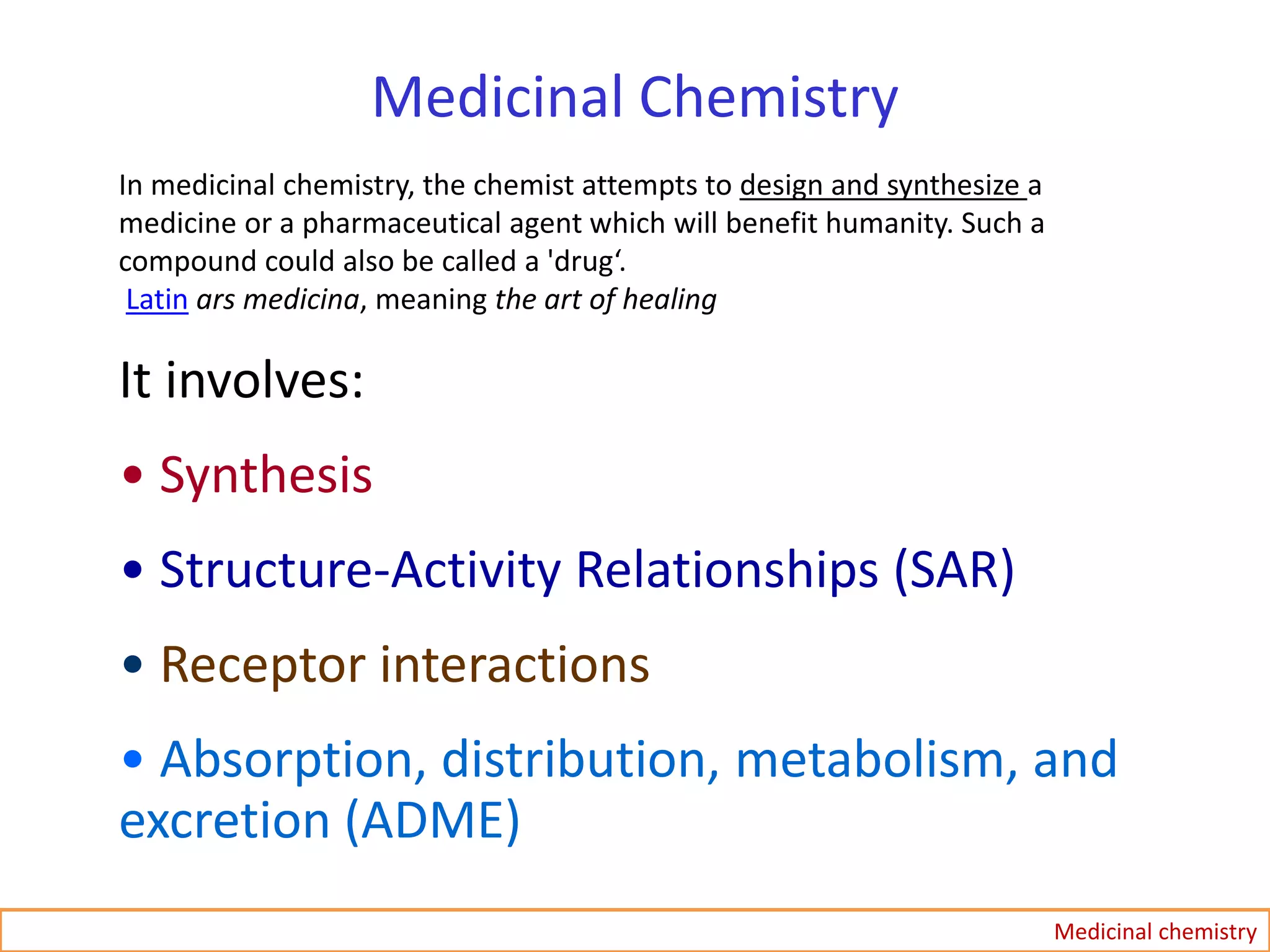Medicinal Chemistry Basics | PPTX