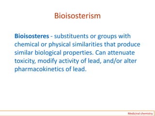 Medicinal chemistry Basics | PPTX