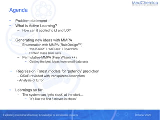 MedChemica Active Learning - Combining MMPA and ML | PPTX