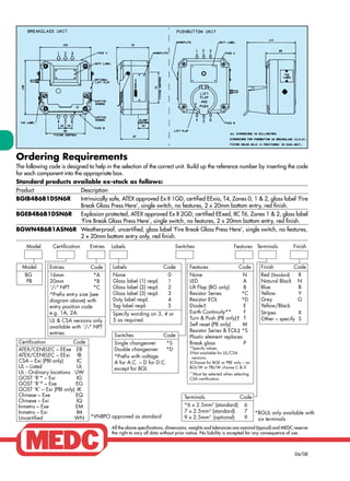 MEDC Manual Call Points & Break Glass Units for Hazardous Areas | PDF