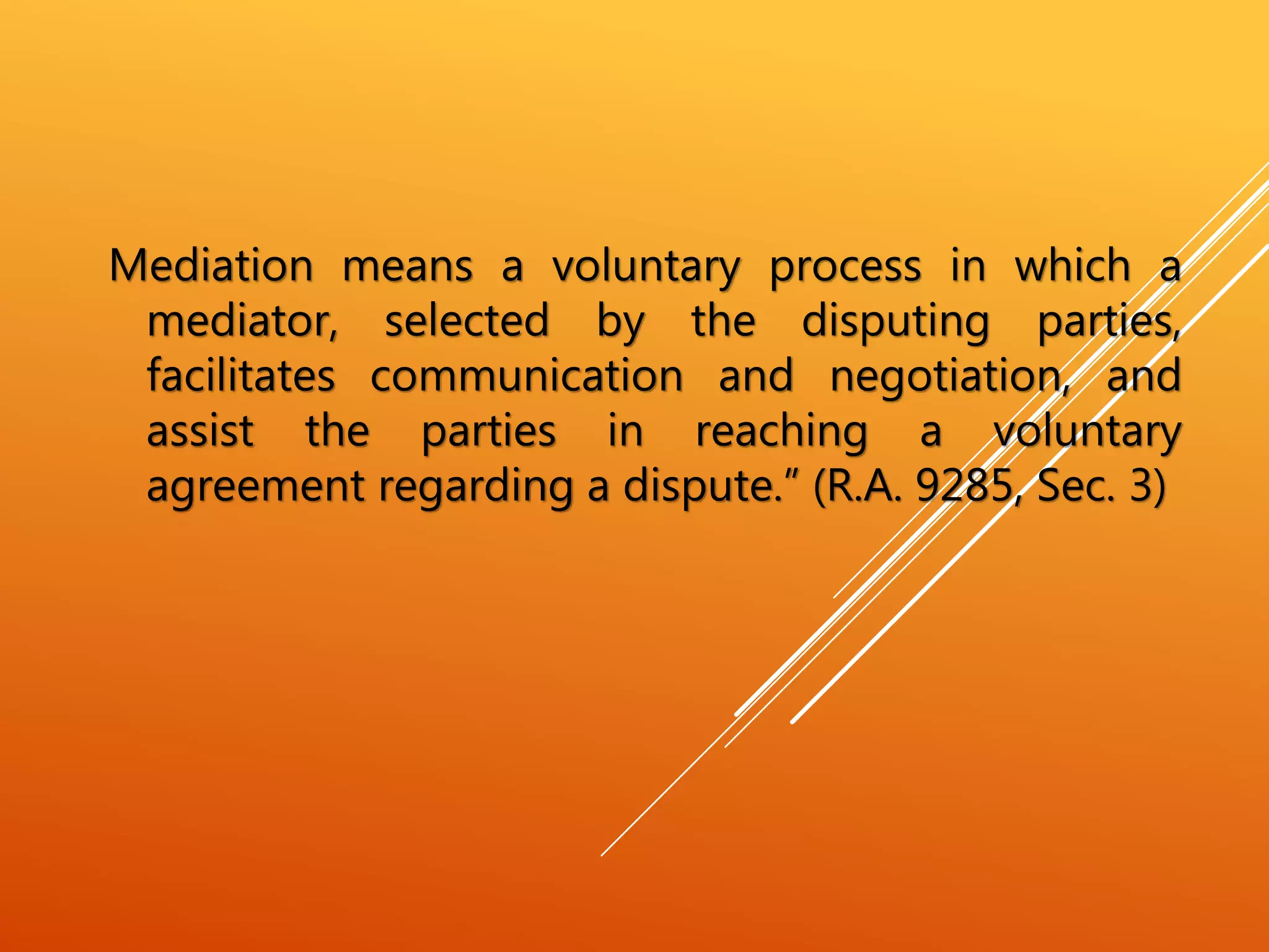 Mediation and Conciliation Process for Co-ops | PPTX