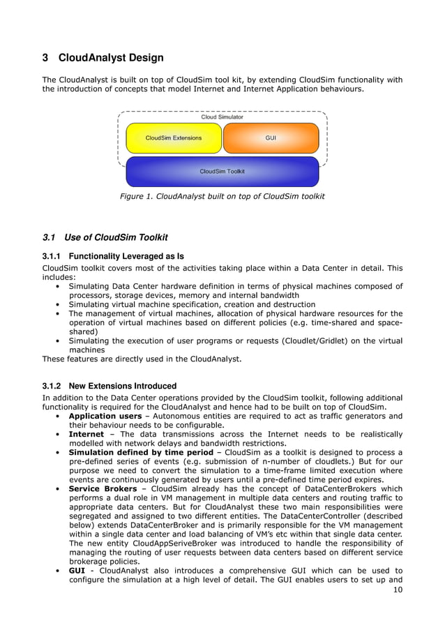 Cloudanalyst A Cloudsim Based Tool For Modelling And Analysis Of Large