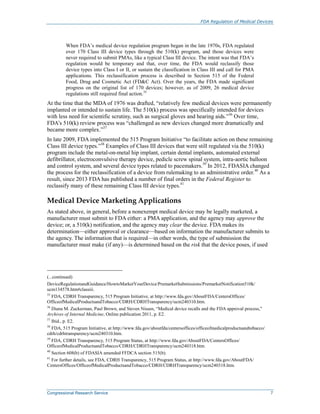FDA Regulation of Medical Devices | PDF