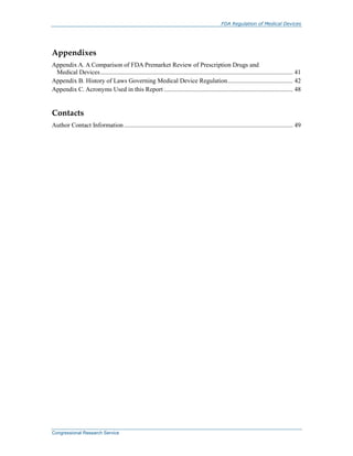 FDA Regulation of Medical Devices | PDF