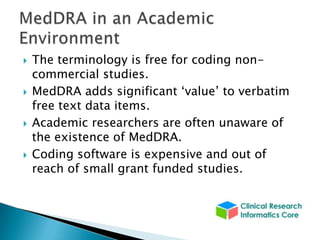 Low Cost MedDRA Coding | PPT