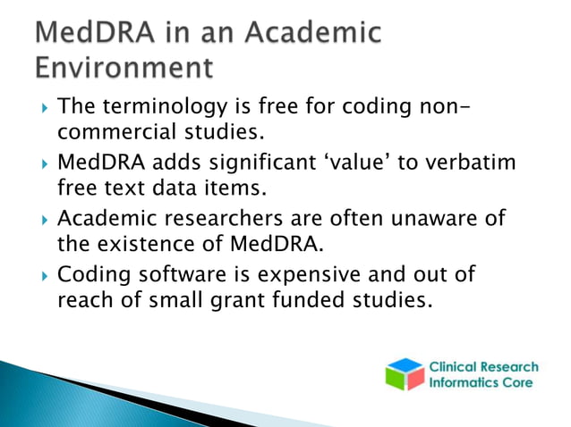 Low Cost MedDRA Coding | PPT